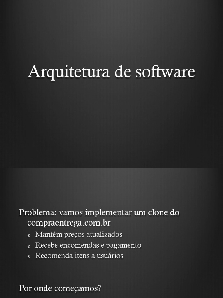 Slides Aulas Arquitetura Software | PDF | Interface (informática ...