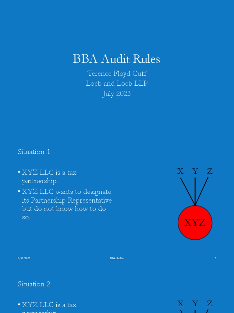 BBA Audit Guidance for Tax Partnerships | PDF | Business