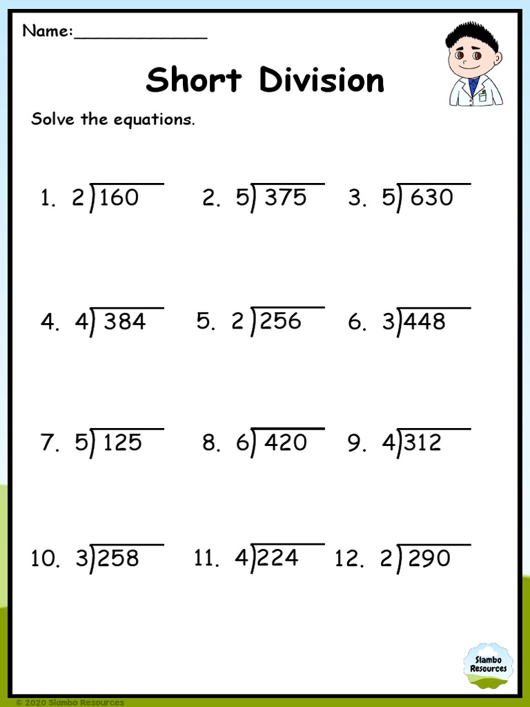 Grade 3 Division Worksheet 4 | PDF