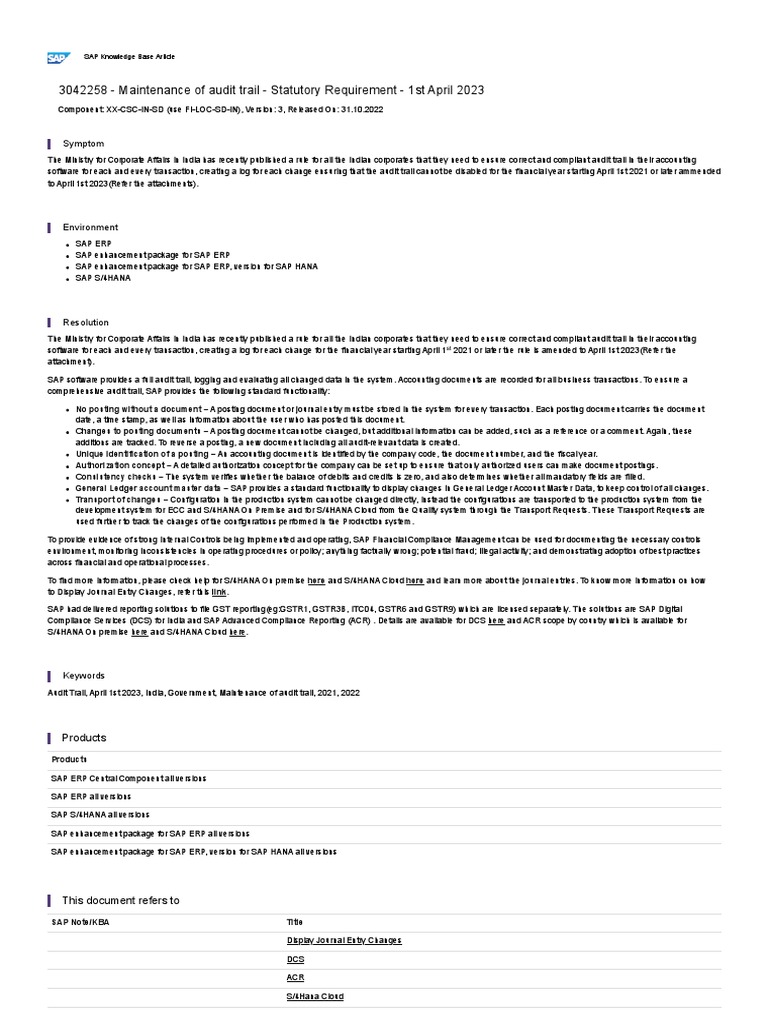 Audit Trail Compliance Update 2023 | PDF | Finance & Money Management ...