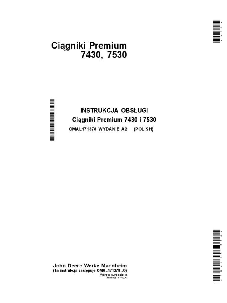 John Deere 7430 7530 | PDF