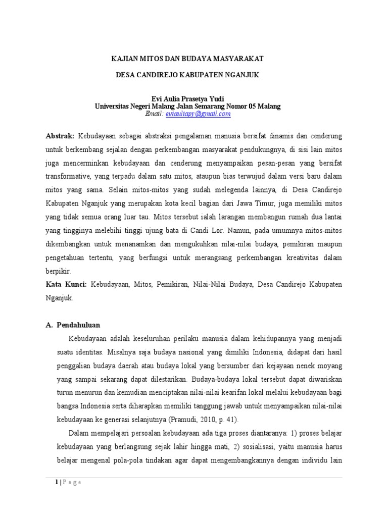 Contoh Penulisan Artikel Ilmiah | PDF