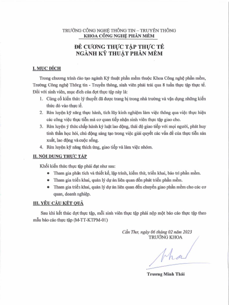 Đề cương TTTT ngành KTPM | PDF