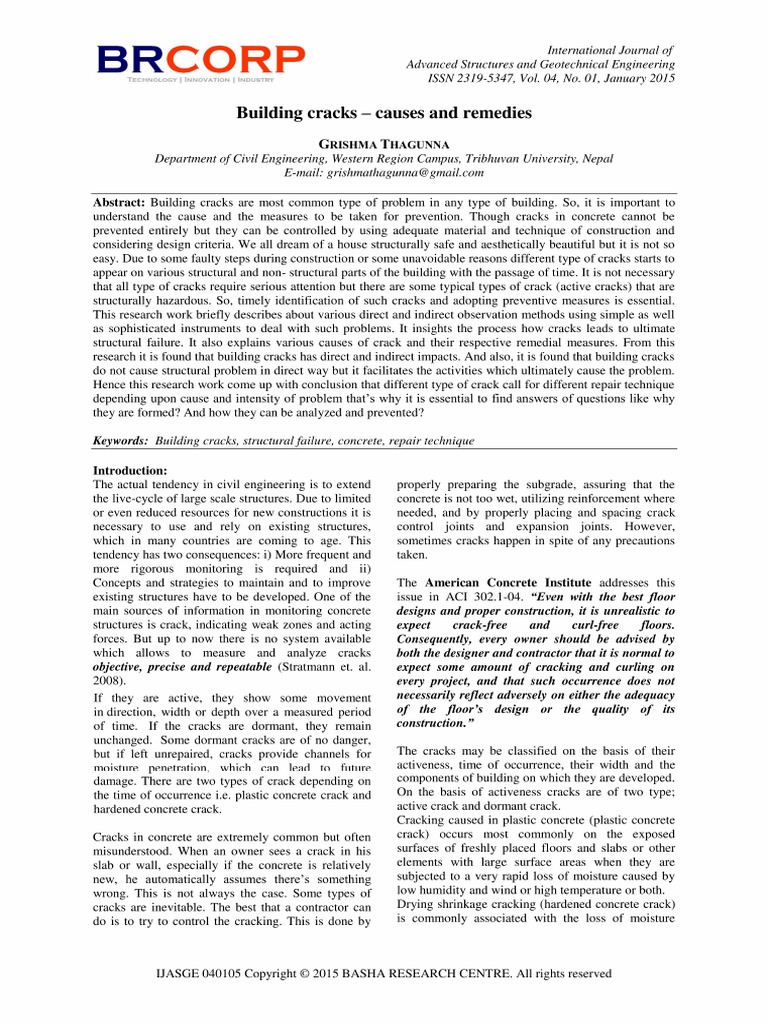 Cracks Treatment | PDF