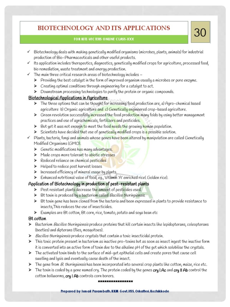 Biotechnology Application | PDF | Genetically Modified Organism | Gene Therapy