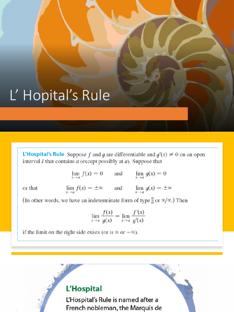 m51 3.6 L' Hopital's Rule | PDF