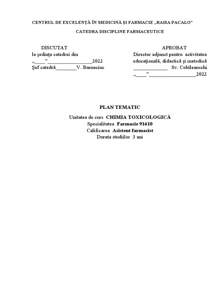 chimia toxicologica | PDF