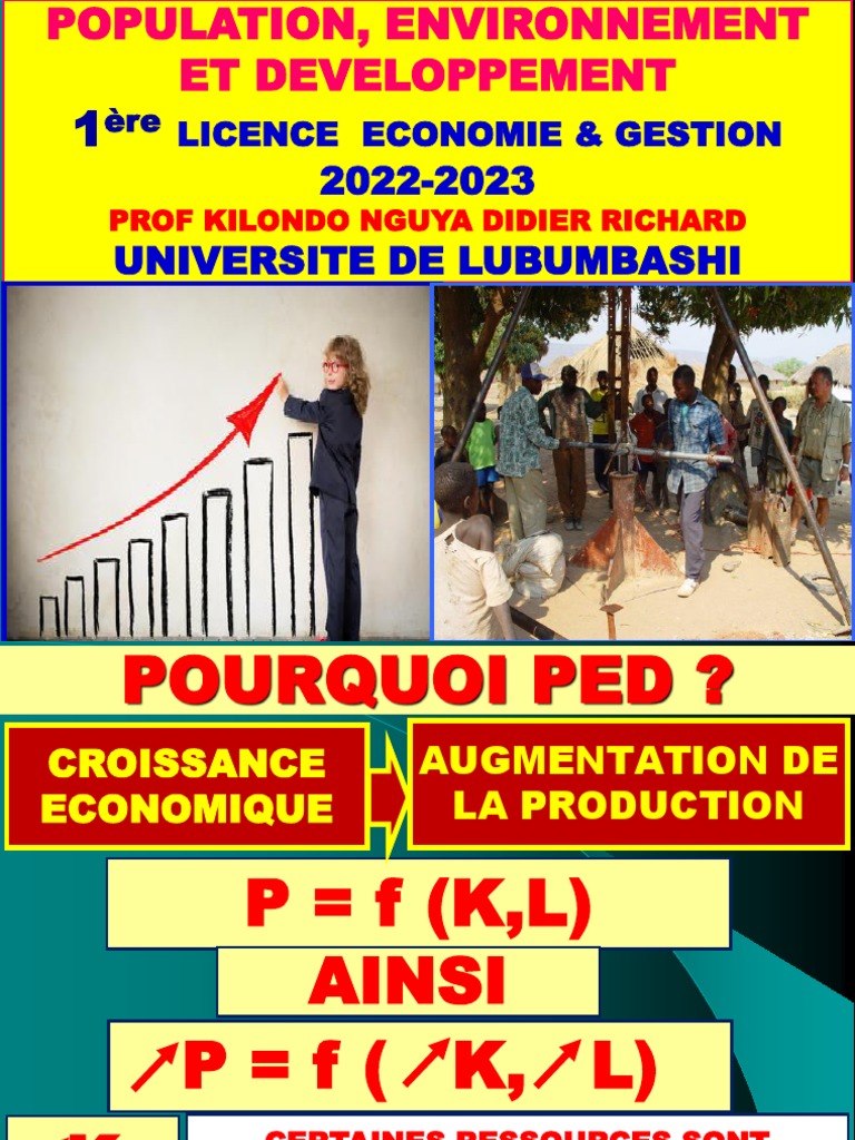 Diapo - Ped l1 Eco Unilu 2022-2023 (1ère Partie) | PDF