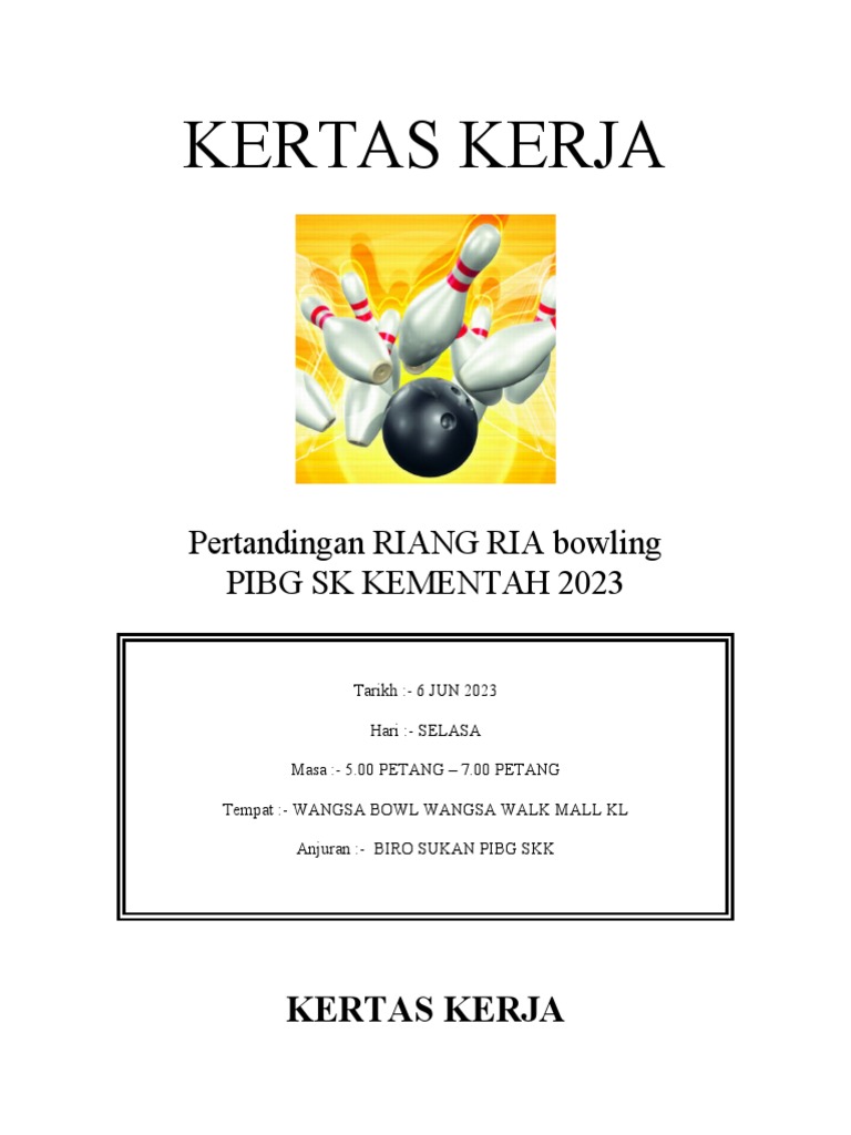 Kertas Kerja Pertandingan Bowling | PDF