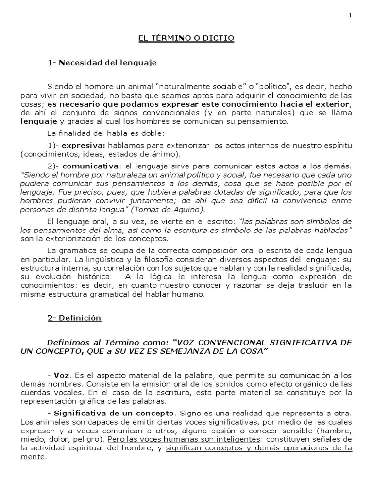 Término-Definición - División | PDF | Concepto | Palabra