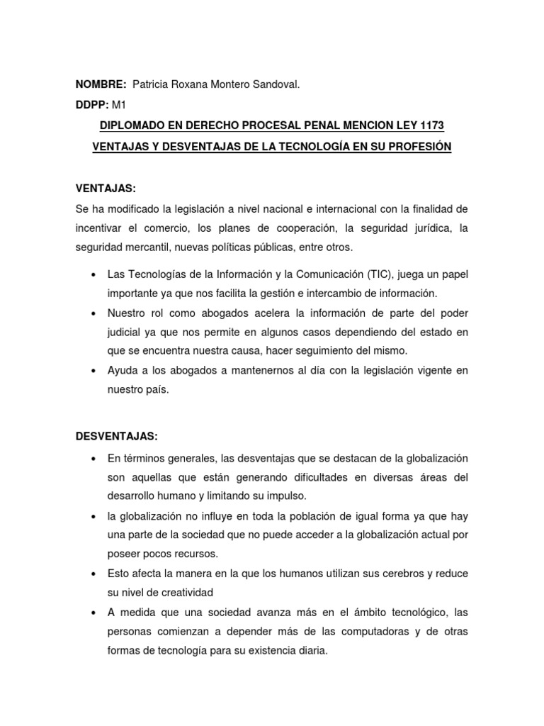 VENTAJAS DESVENTAJAS | PDF