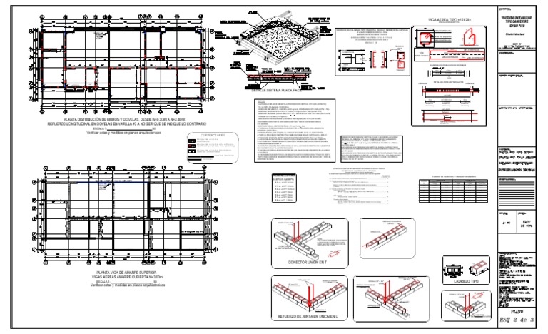 PLANOS ESTRUCTURALES 2 de 3 | PDF | Hormigón | Sector secundario de la economía