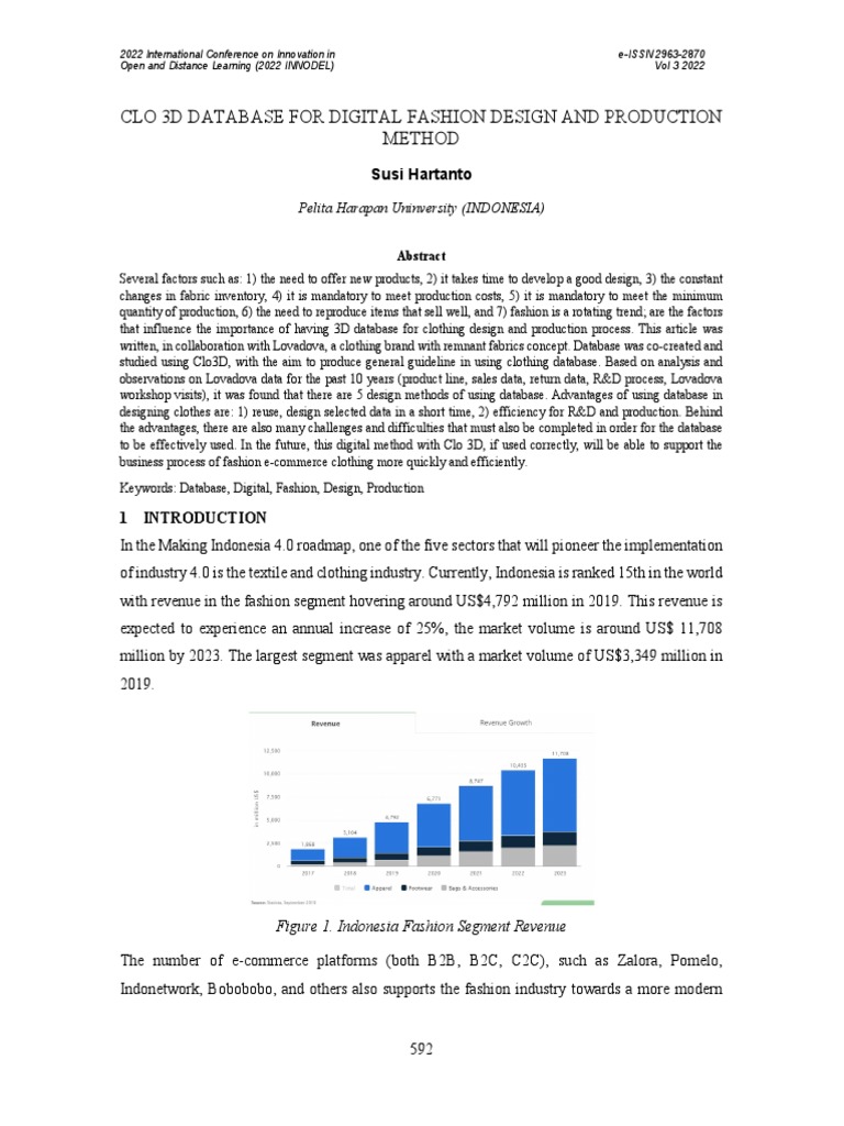 Clo 3D Database For Digital Fashion Design and Production Method | PDF | Data | Databases