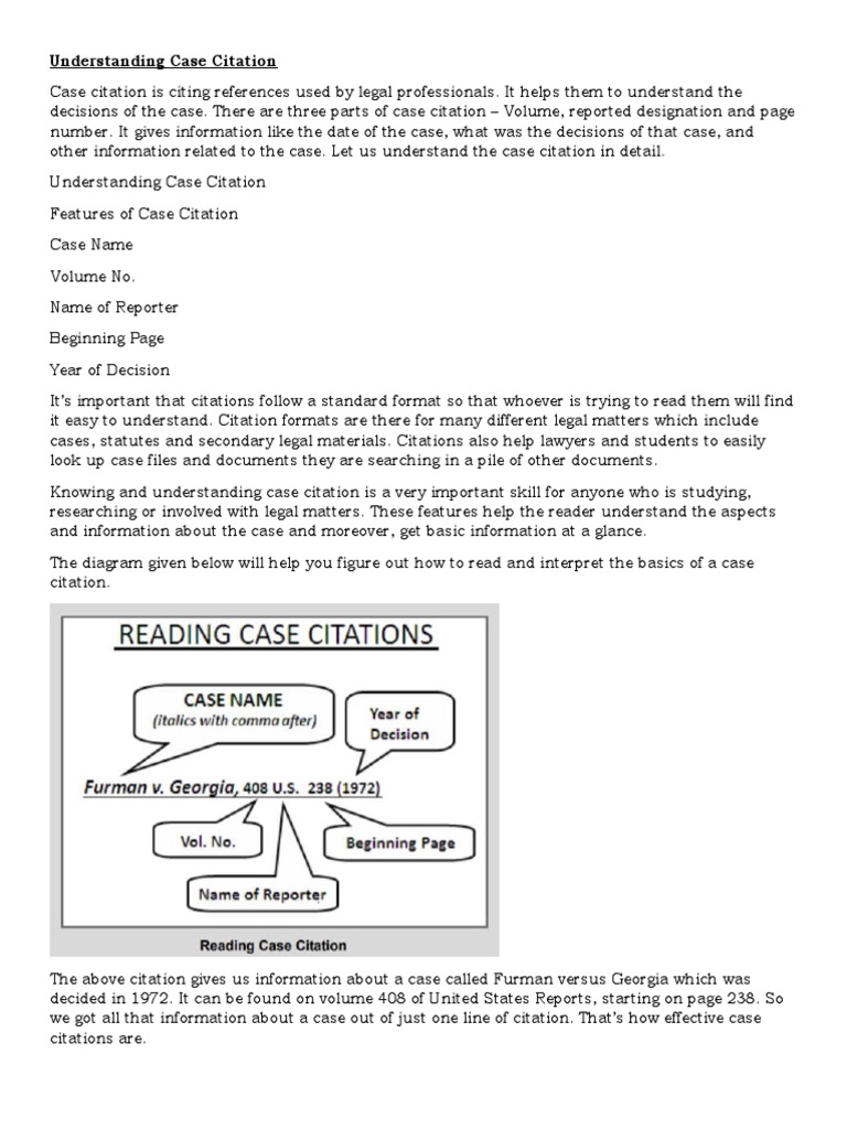 Understanding Case Citation | PDF | Case Citation | Courts