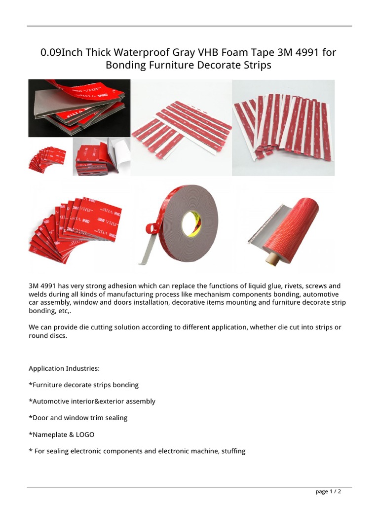 3m VHB 4991 | PDF