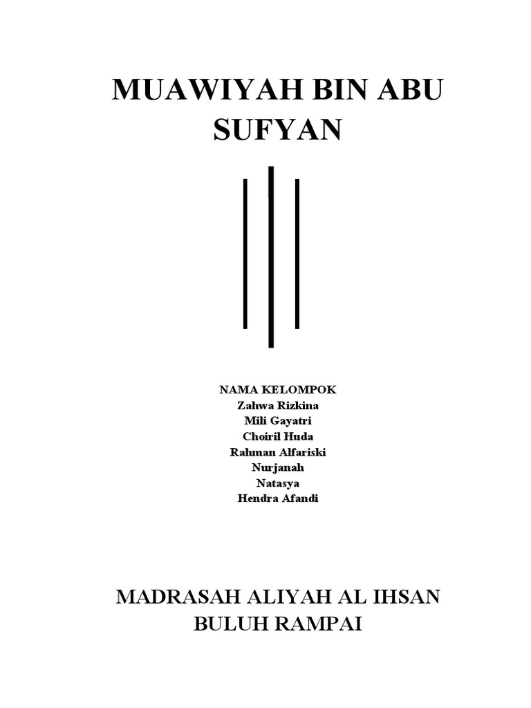 Muawiyah Bin Abu Sufyan | PDF