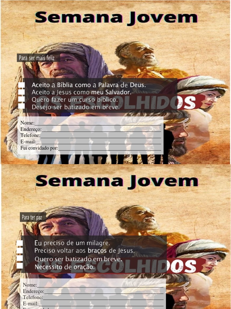 Cartão de apelo - Osescolhidos | PDF