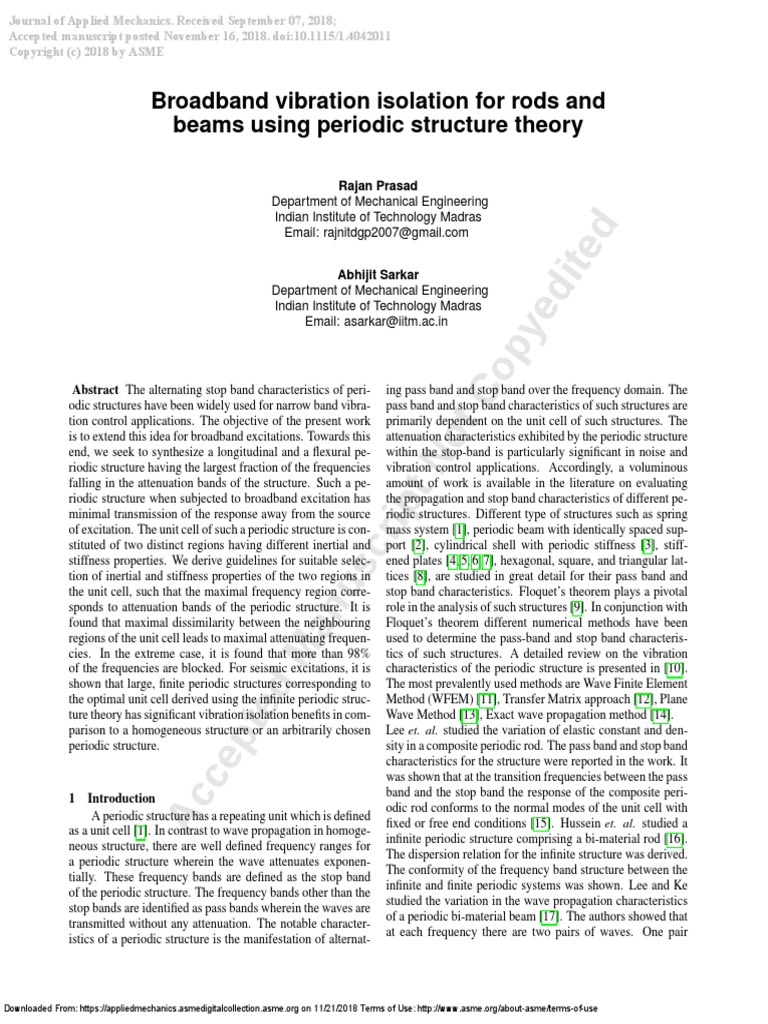 Broadband Vibration Rajan Sir | PDF