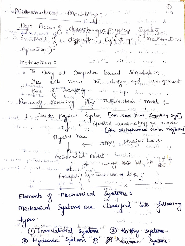 Module1B - Mathematical Modelling | PDF Module1B - Mathematical Modelling | PDF