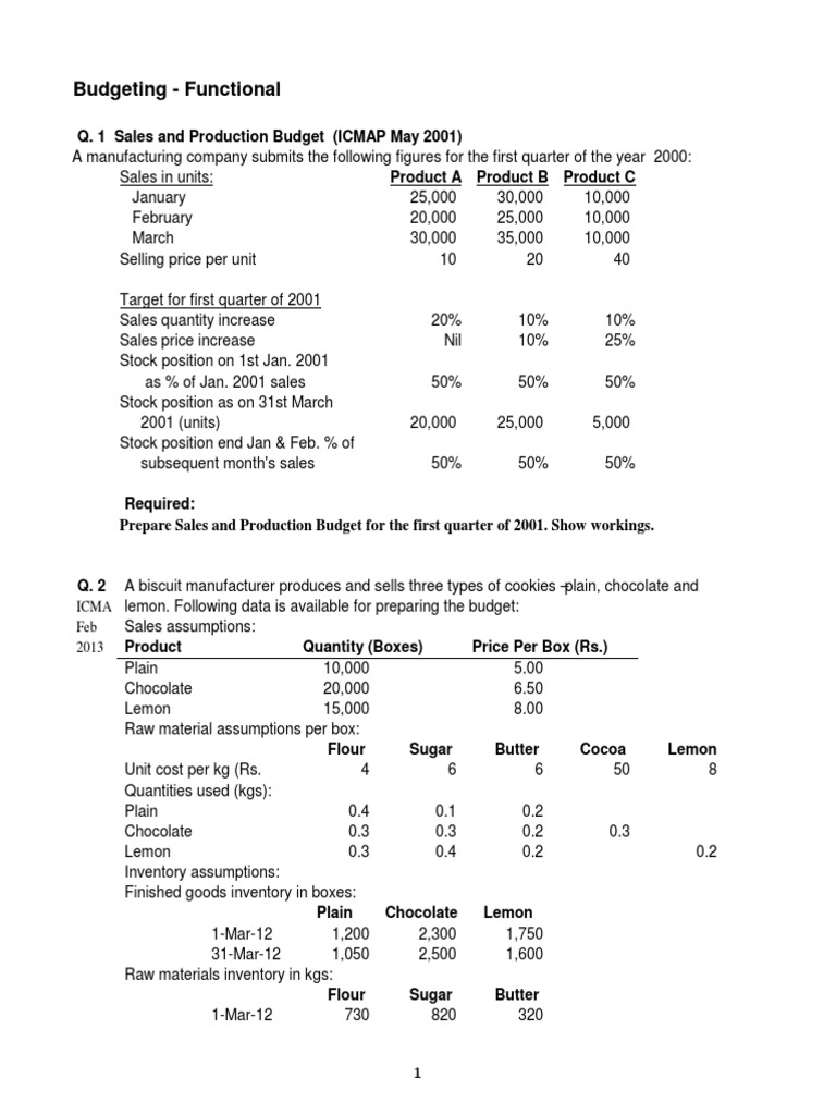 Functional Budget | PDF