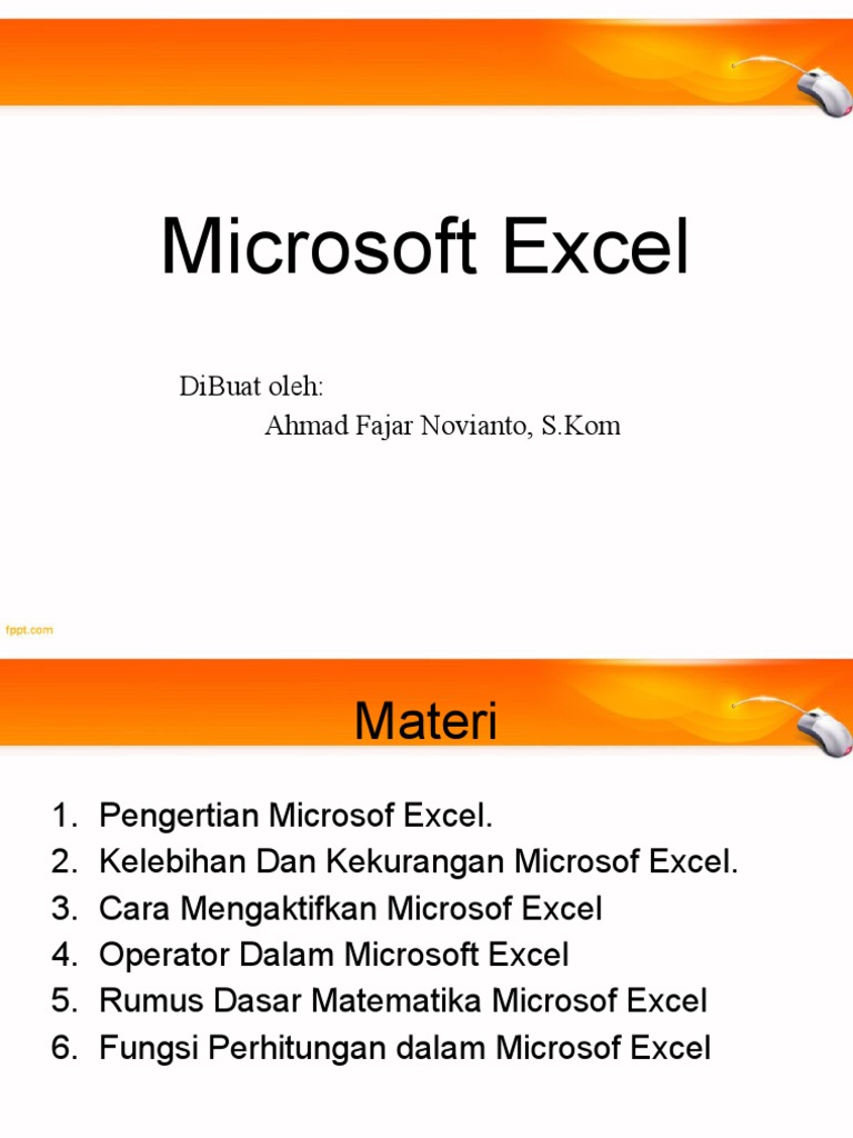 Formula Microsoft Excel Pdf Komputer 