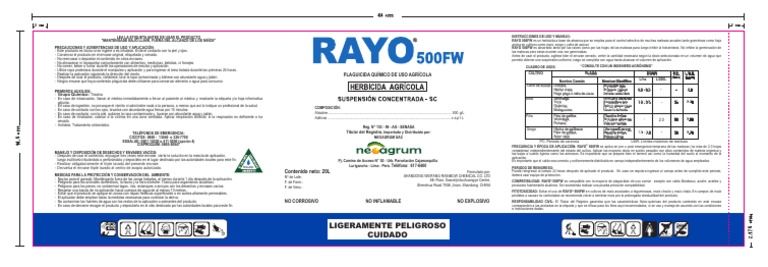 Rayo 500 FW - 20L | PDF