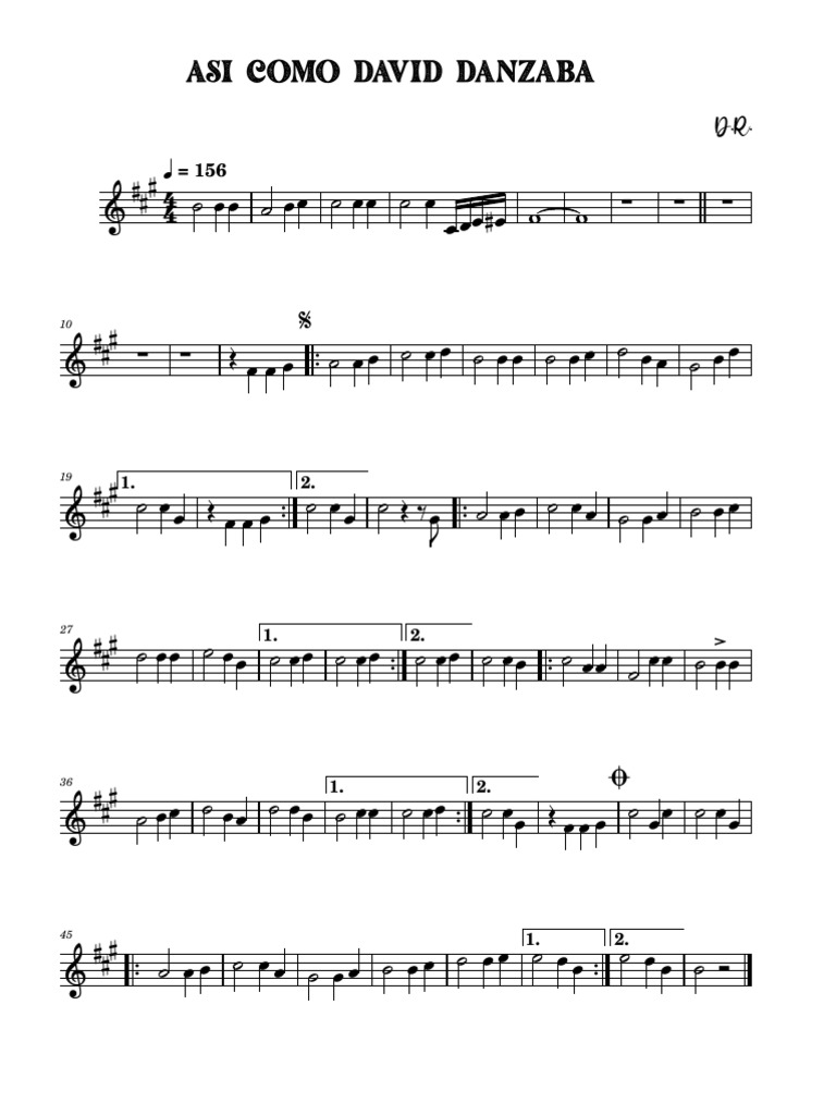 Asi Como David Danzaba Baritono 3 | PDF