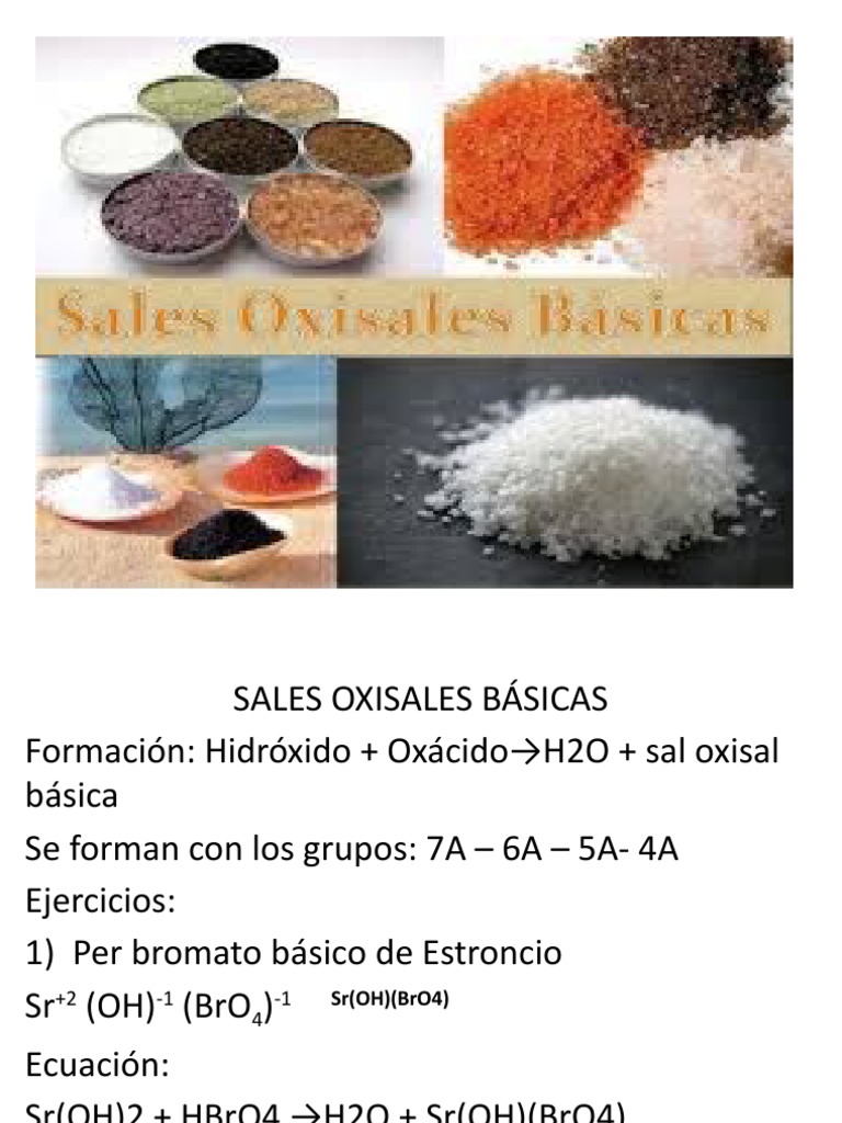 Sales Oxisales Básicas | PDF