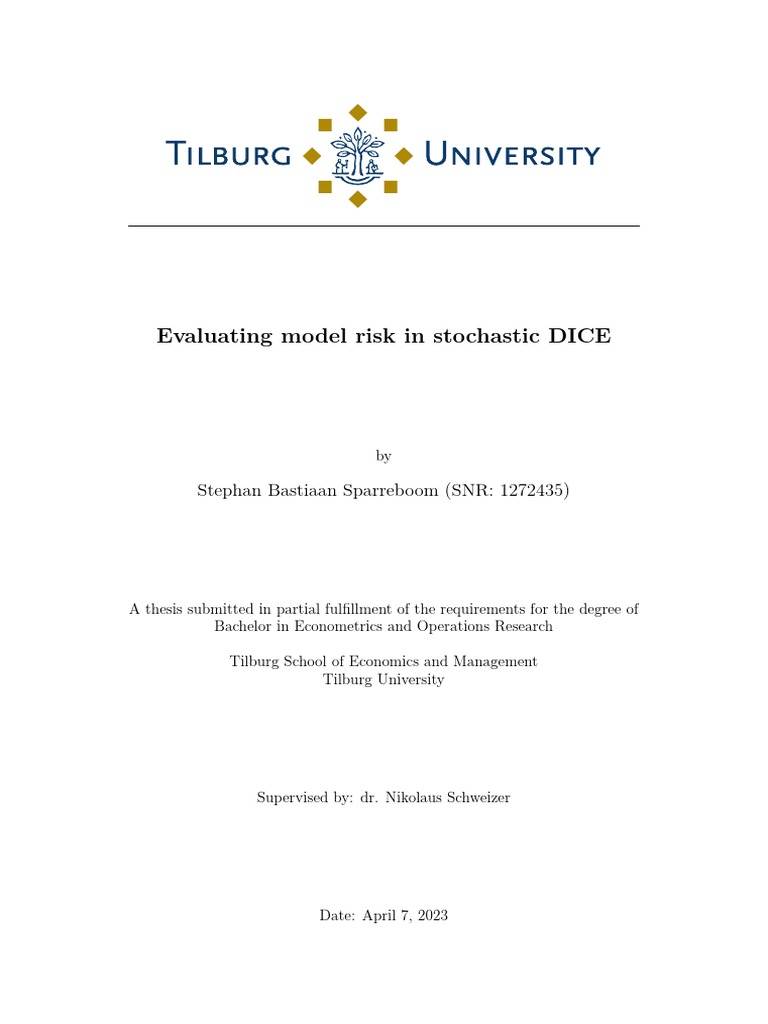 Model Risk in Stochastic DICE Models | PDF | Monte Carlo Method ...