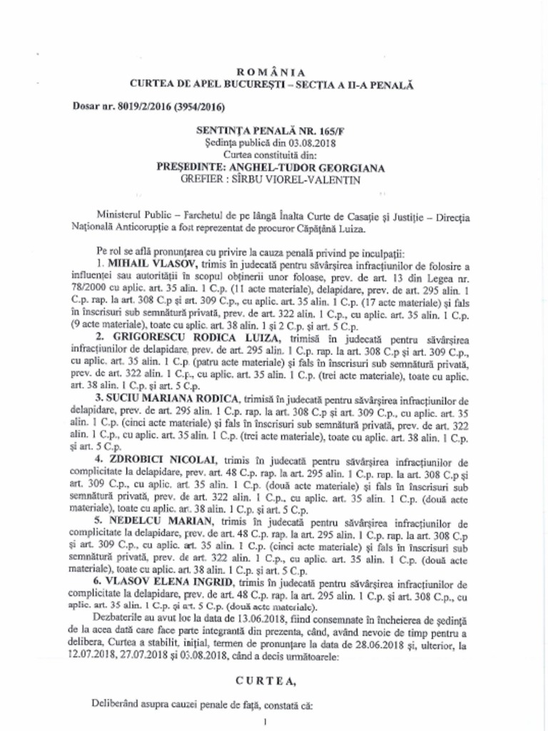Sentinta penala Curtea de Apel București Mihail Vlasov | PDF