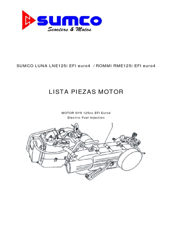Catalogo Despiece Motor LUNA ROMMI EFI 125 | PDF