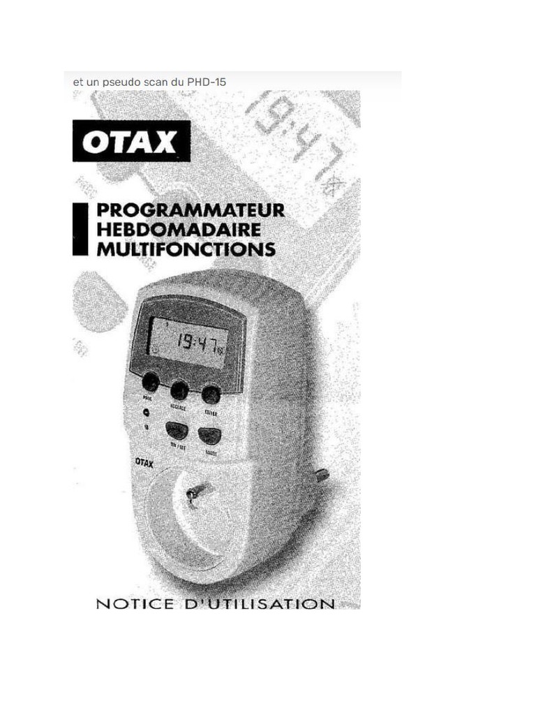 Otax PHD15 | PDF