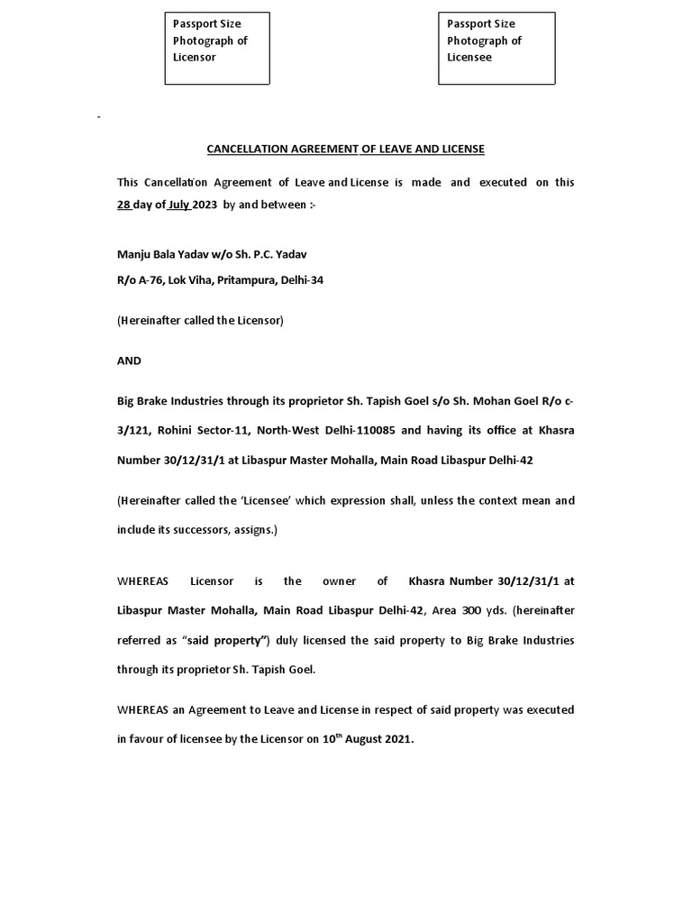 Surrender Deed Form | Download Free PDF | License | Environmental Law