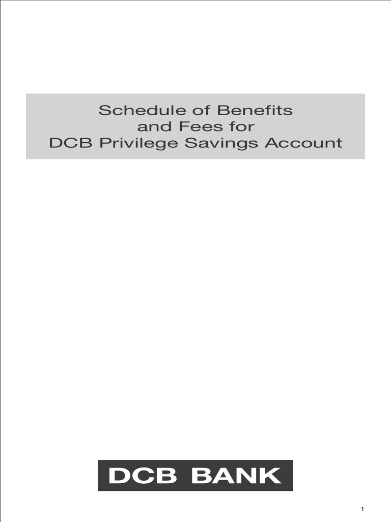SOC DCB Privilege Savings Account | PDF | Transaction Account | Cheque