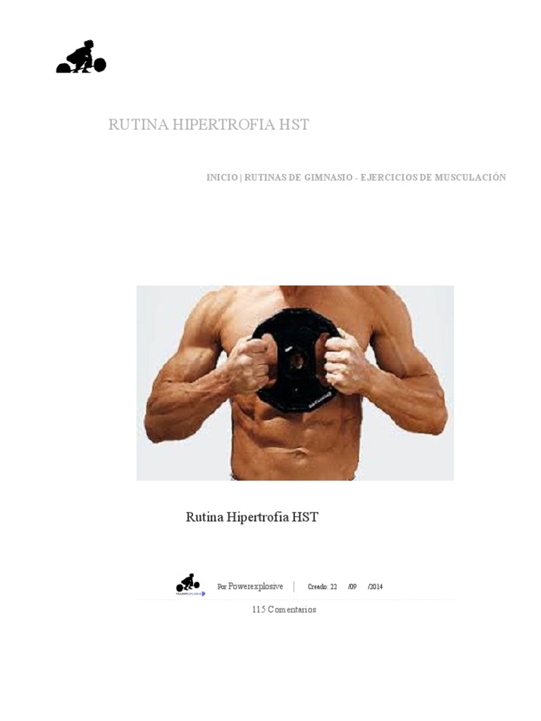 Rutina Hipertrofia HST - Power Explosive | PDF | Hipertrofia muscular ...
