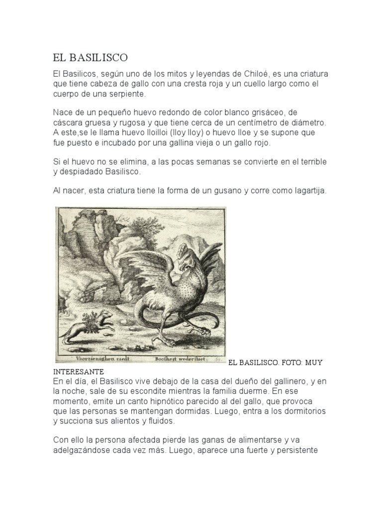 Leyenda del Basilisco de Chiloé | PDF | Religión y espiritualidad