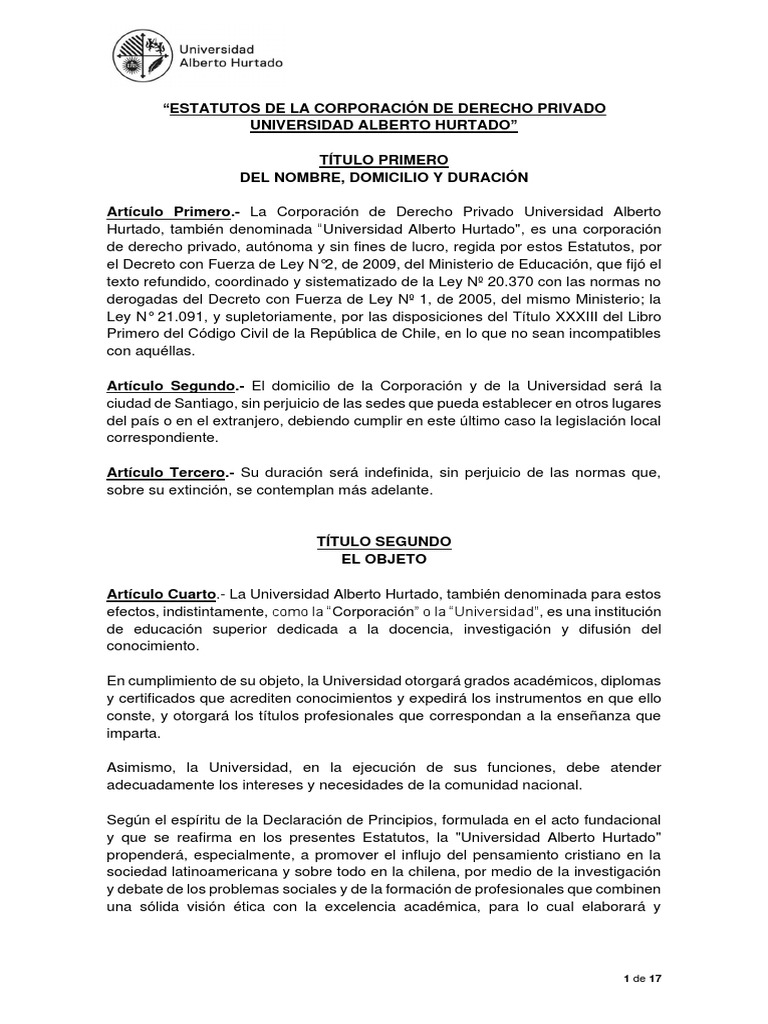 Modificacion-Estatutos-UAH-2022 | PDF