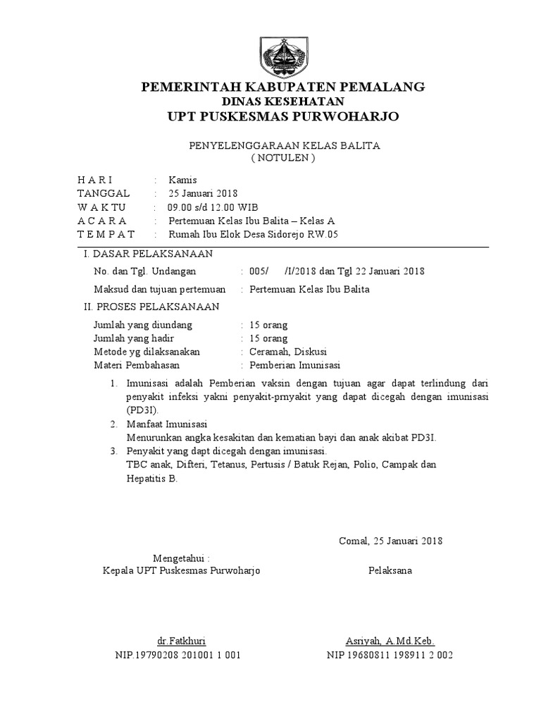 Notulen Blt | PDF