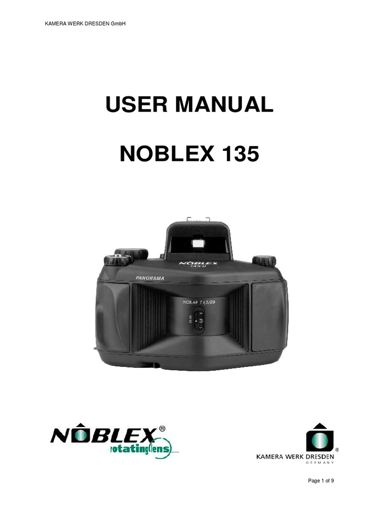 Noblex 135 | Download Free PDF | Exposure (Photography) | Camera