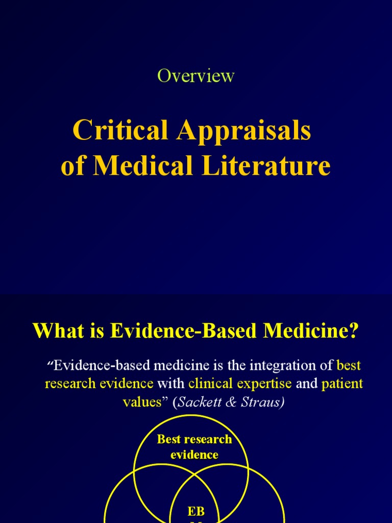 K7 - Critical Appraisal | PDF | Randomized Controlled Trial | Evidence Based Medicine