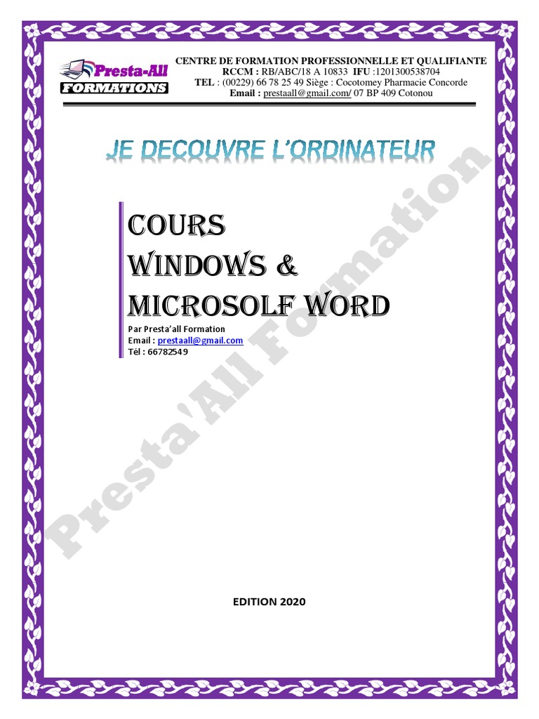 Initiation en Informatique Prestaall | PDF