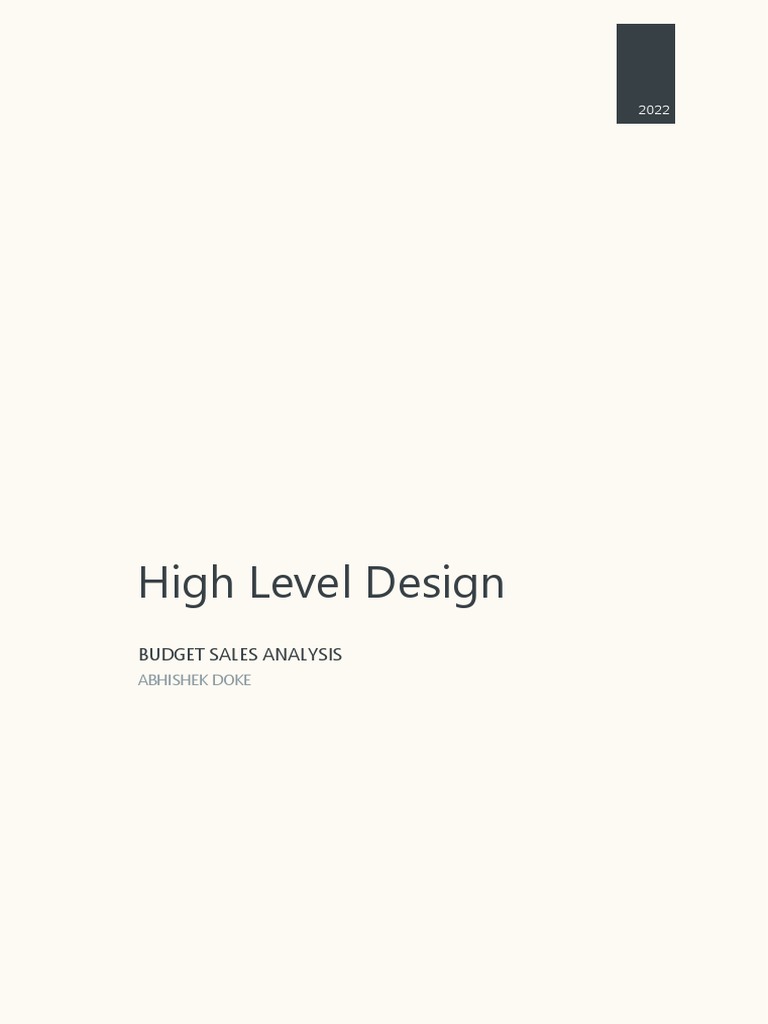 01.high Level Design | PDF