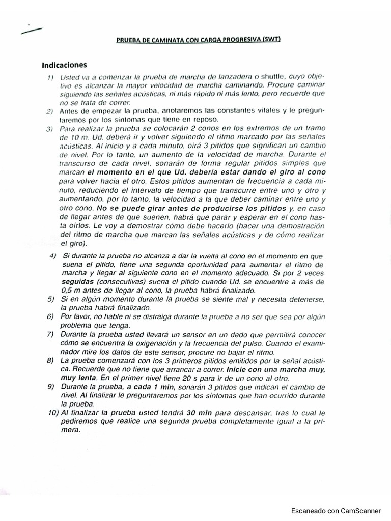 Shuttle walking test | PDF