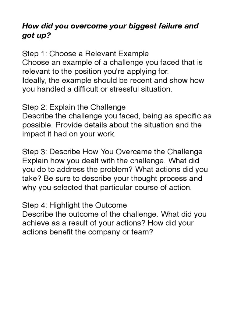 (Question 1) How To Overcome Challenge | PDF