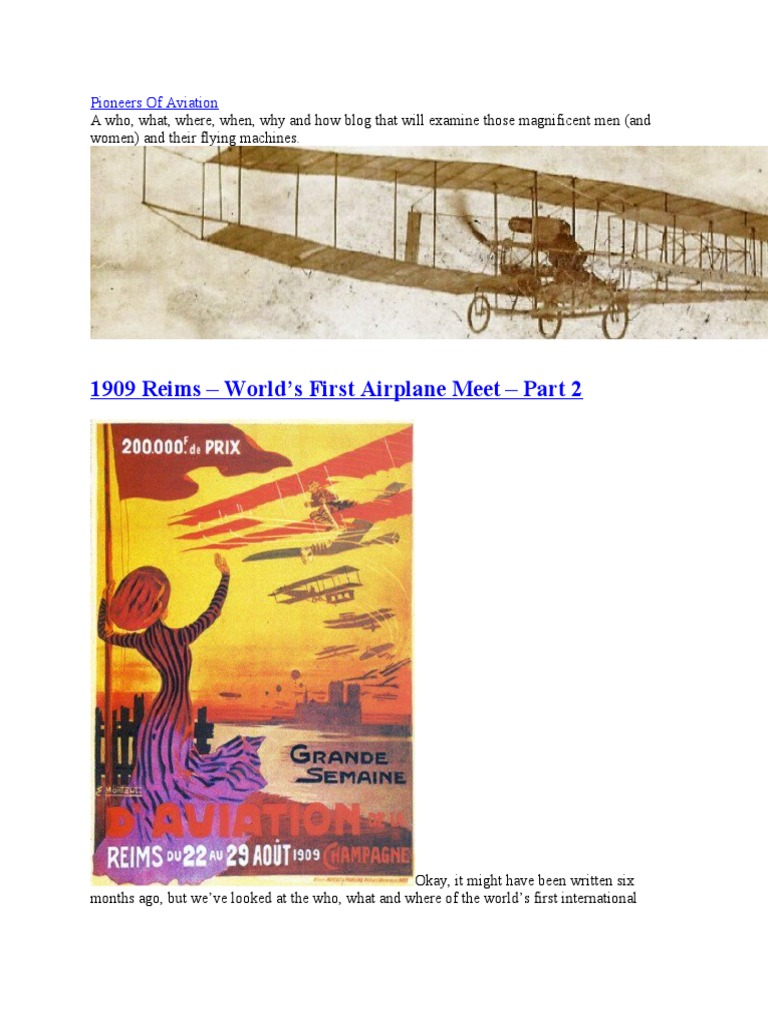 1909 Reims - World's First Airplane Meet - Part 2 | PDF