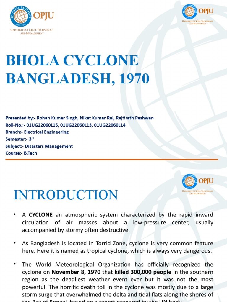 BHOLA CYCLONE BANGLADESH, 1970 | PDF | Tropical Cyclones | Tropics