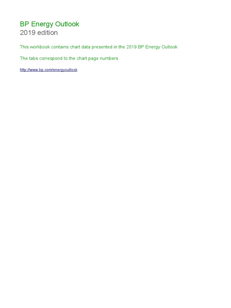 BP Energy Outlook 2019 Chart Data Pack | PDF