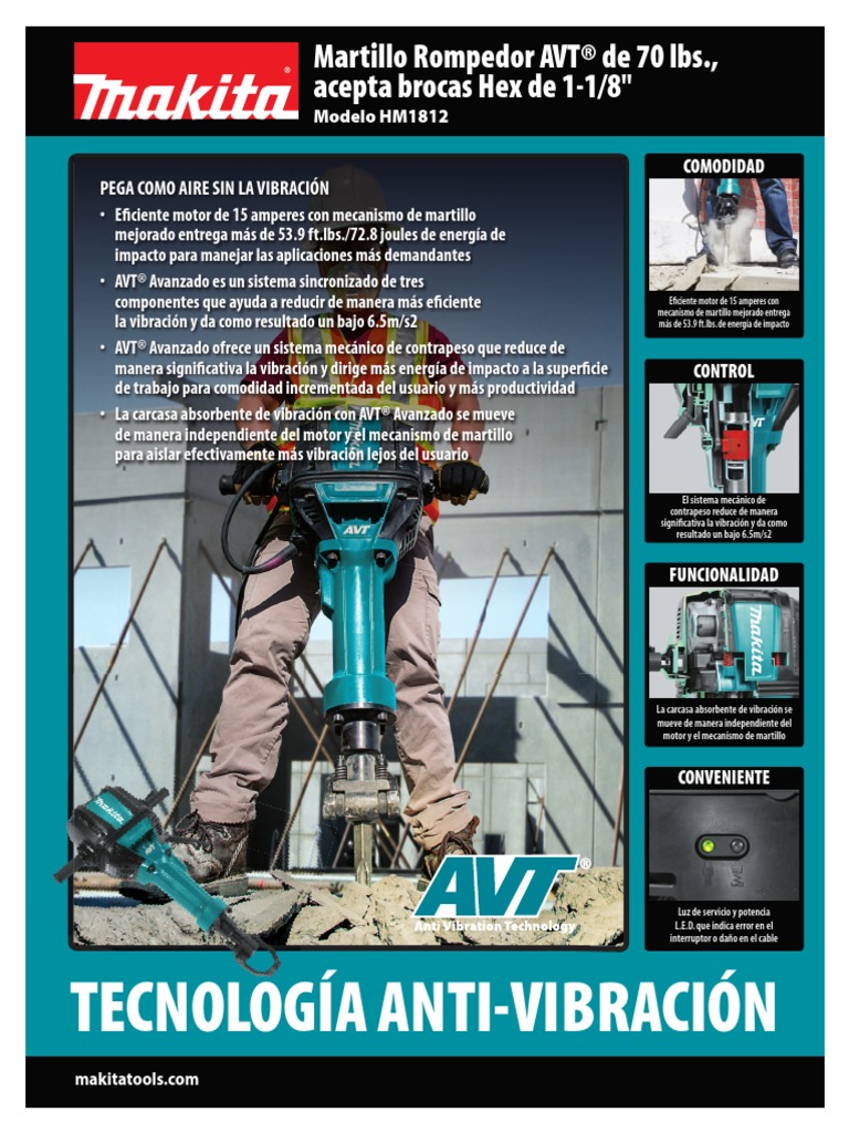 Ficha Tecnica Martillo Demoledor Makita | PDF