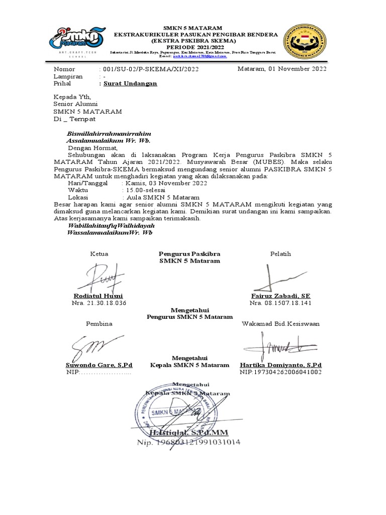 Surat Paskib Mubesss Lengkap | PDF