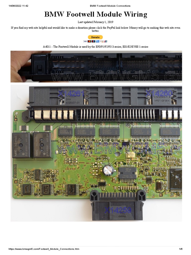BMW FRMFA Footwell Module Connections | PDF | Headlamp | Car